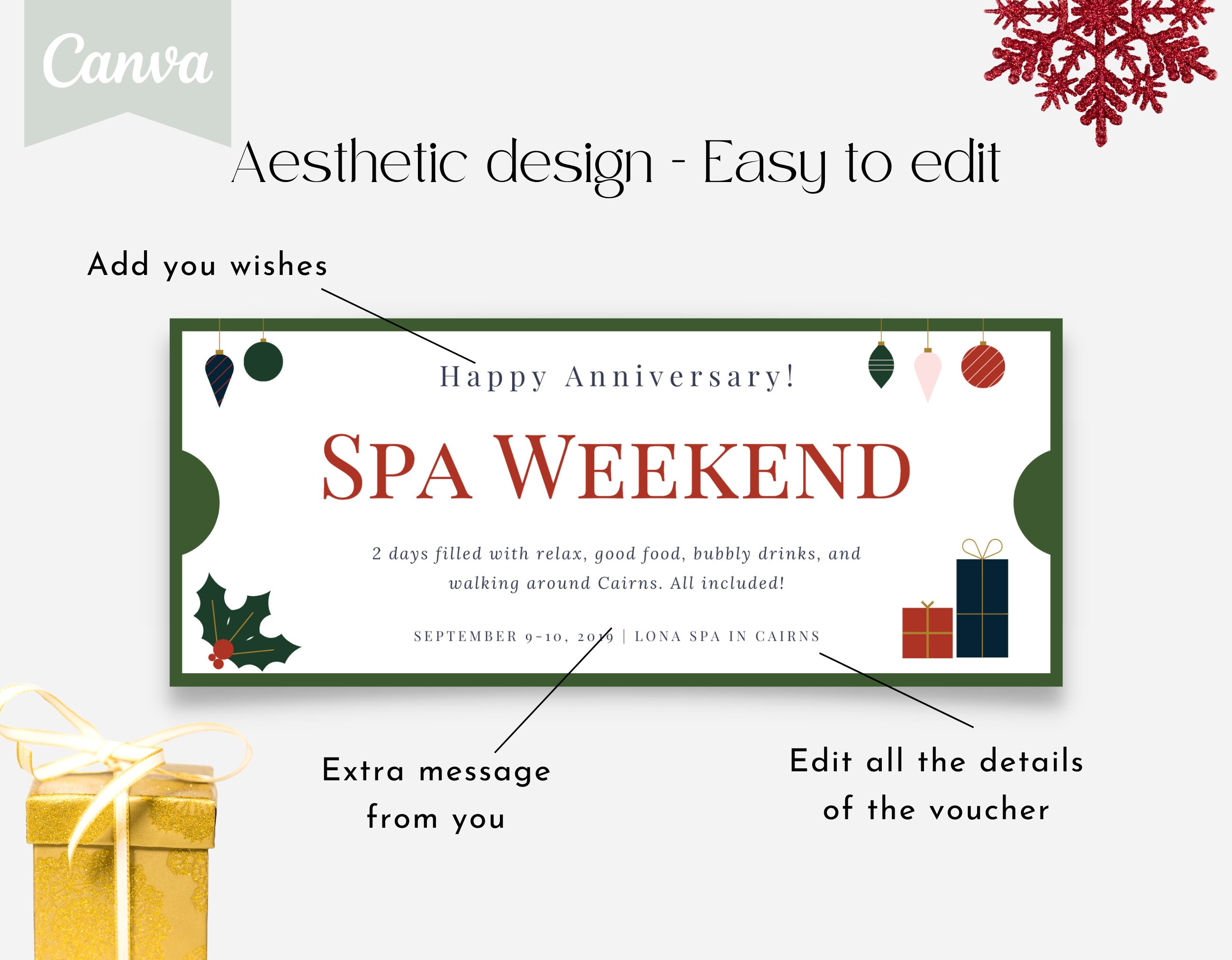Cooking Class Voucher - EDITABLE Template Custom Gift Certificate ...