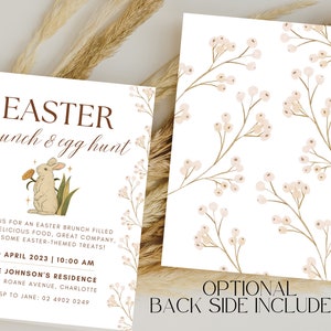 Editable Easter Egg Hunt Invitation, Digital Canva Template, Peeps ...