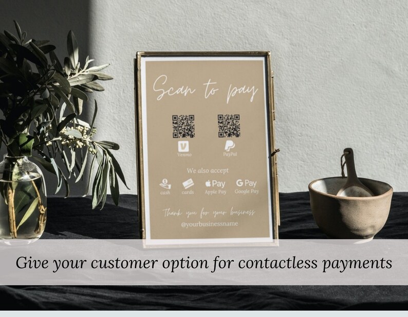 Editable Scan to Pay Template Qr Code Scanner Signs - Etsy