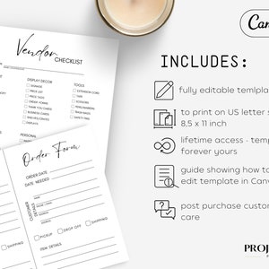 Craft Market Signs Printable, Template for Holiday Craft Fair, Bundle ...