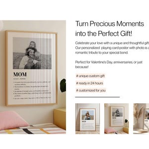 Personalized Mom Photo Poster – Printable Definition Art Print – Mother ...