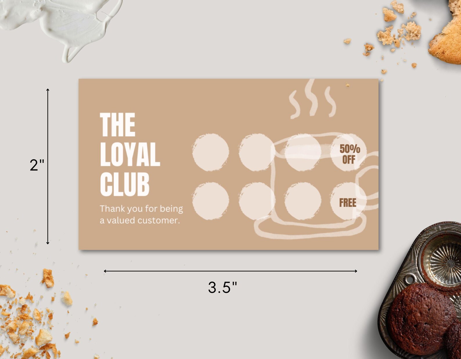Coffee Shop Loyalty Card Template: Printable Cafe Reward Card (canva ...