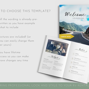 RV Rental Welcome Book Template, Camper Rental Guidebook, Booklet for ...