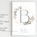Custom Baby Name Initial Print Floral Girl Room Decor Pink - Etsy