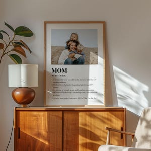 Personalized Mom Photo Poster – Printable Definition Art Print – Mother ...