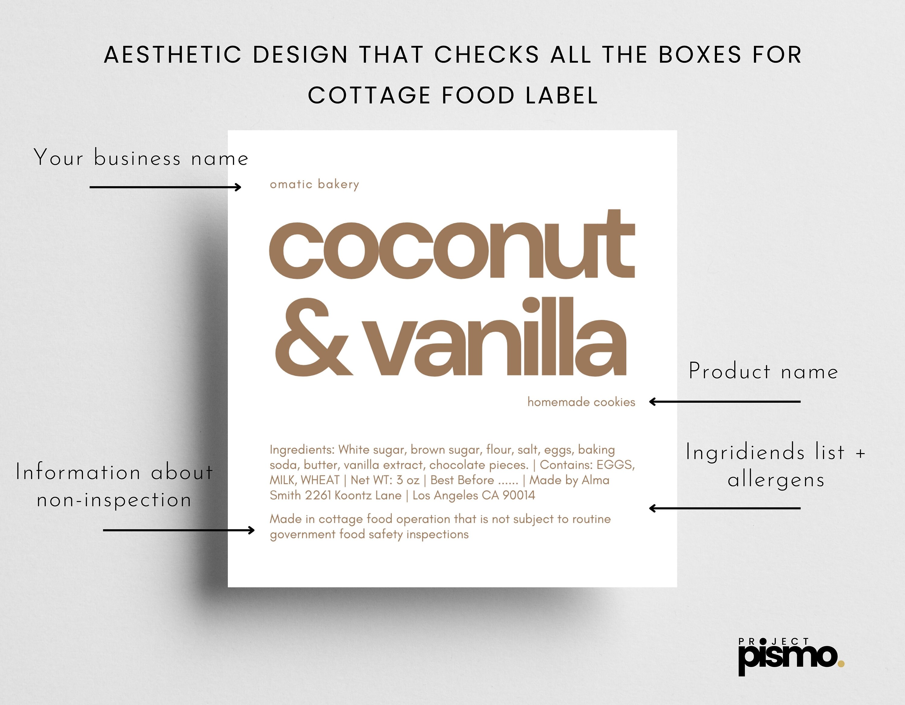 Modern Labels for Home Bakery, Home Baking Business, Food Labels With ...