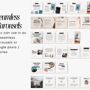 Writer Instagram Template Bundle, Book Launch and Book Promo, Writers ...