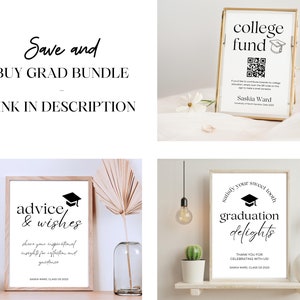 Graduation Advice and Wishes Sign Template, Modern Graduation ...