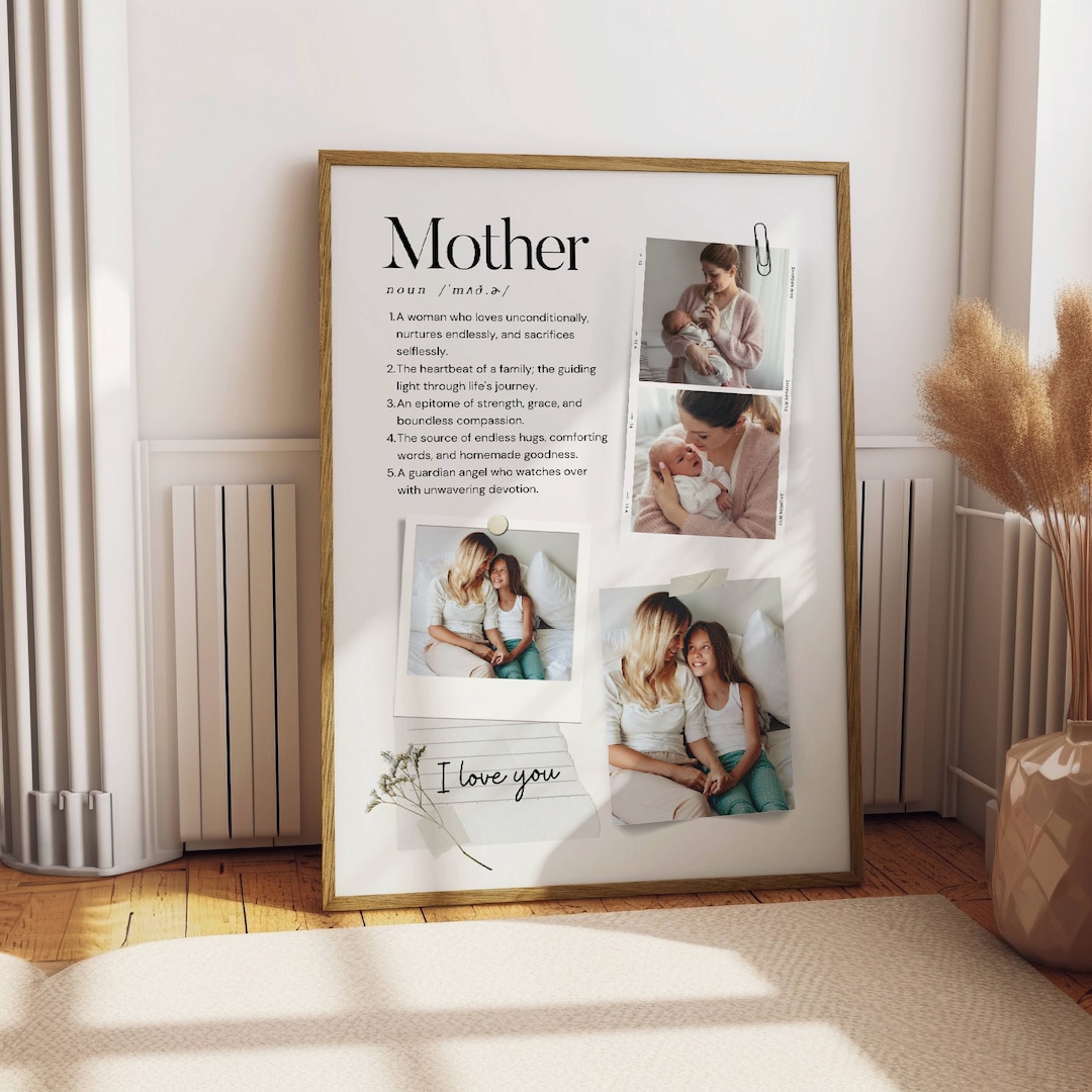 Custom Mother Gift, Personalized Mum Poster, Mom Photo Collage Print ...