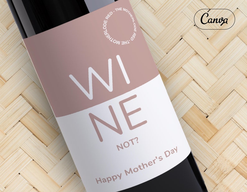 Customizable Wine Label Sticker Editable Template Wine - Etsy