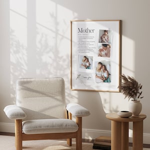Custom Mother Gift, Personalized Mum Poster, Mom Photo Collage Print ...
