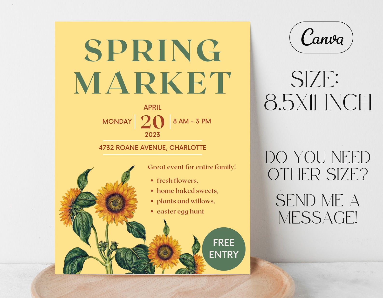 Spring Fling Market Flyer, Arts and Crafts Show, Flower and Plant Bake ...