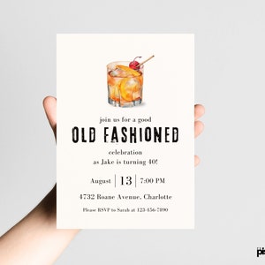Old Fashioned Cocktail Party Invitations, Old Fashion Celebration ...