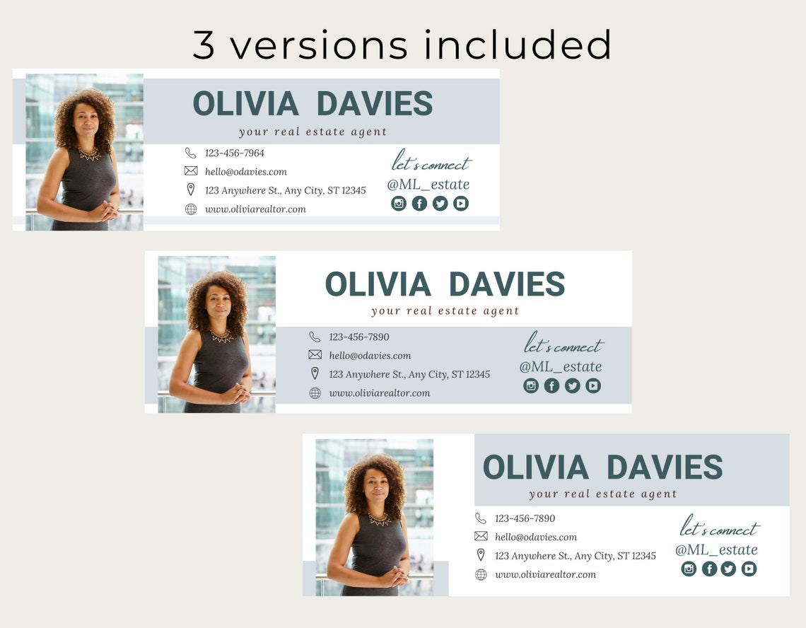 Professional Email Signature Elegant Simple Look of Your - Etsy