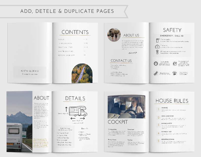 RV Rental Welcome Guidebook Template Motorhome Binder Camper - Etsy