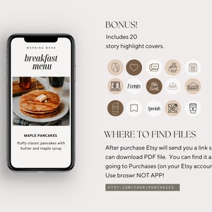 Cafe Instagram Post & Stories Template Bundle, Editable Coffee Shop ...