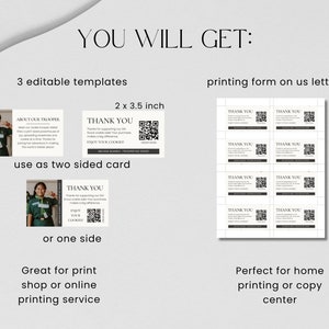 Girl Scout Cookie Sales Business Card, Editable Template With Photo and ...