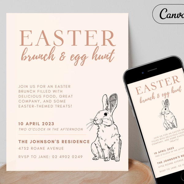 Easter Bunny Invite - Etsy