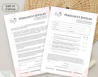 Permanent Jewelry Template, Waiver Permanent Jewelry, Consent Forms ...