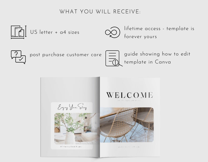 Bed and Breakfast Printable Welcome Booklet House Rules - Etsy