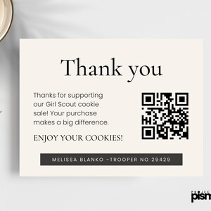 Girl Scouts Thank You Note With Photo, Canva Editable Template, Girl ...