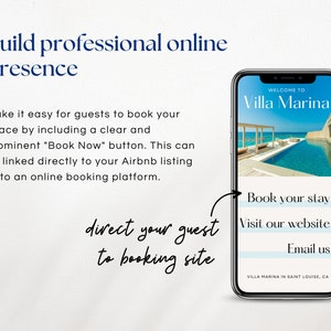 Instagram Link in Bio Page for Airbnb, Canva Template, Ocean Rental ...