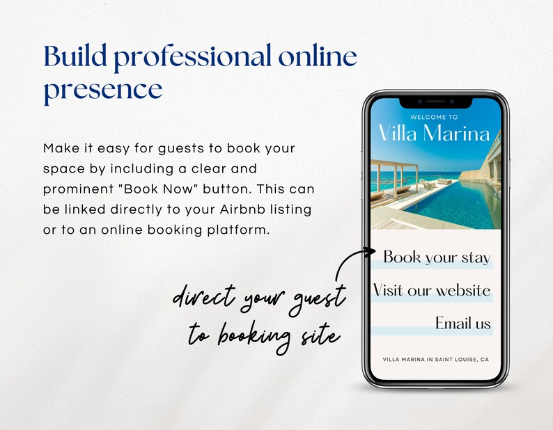 Instagram Link in Bio Page for Airbnb Canva Template Ocean - Etsy