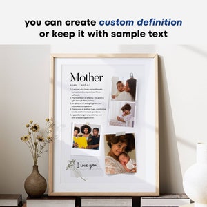 Custom Mother Gift, Personalized Mum Poster, Mom Photo Collage Print ...