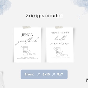 Wedding Jenga Game Sign Simple Jenga Guestbook Sign Jenga Piece With ...