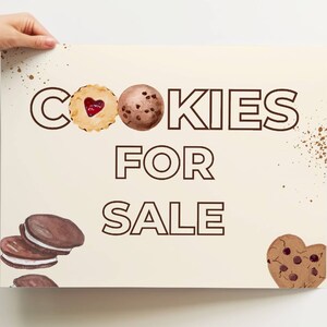 Fundraiser Cookie Price Sign for Booth, Editable Template for Cookie ...