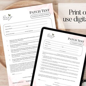 Editable Patch Test Waiver Form - Canva Template for Skin Sensitivity ...