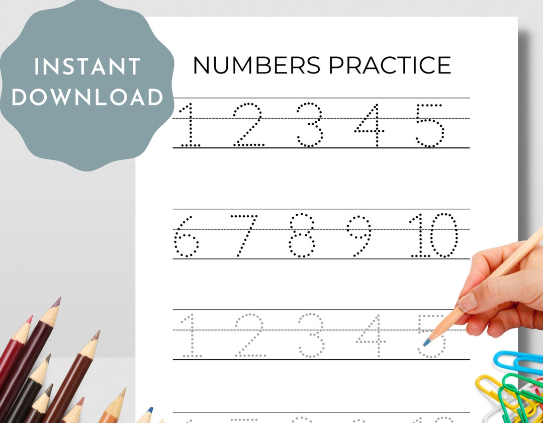Printable 0-10 My Numbers Tracing Page, Preschool and Kindergarten ...