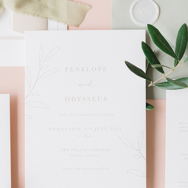 Greek Wedding Invitation - Etsy
