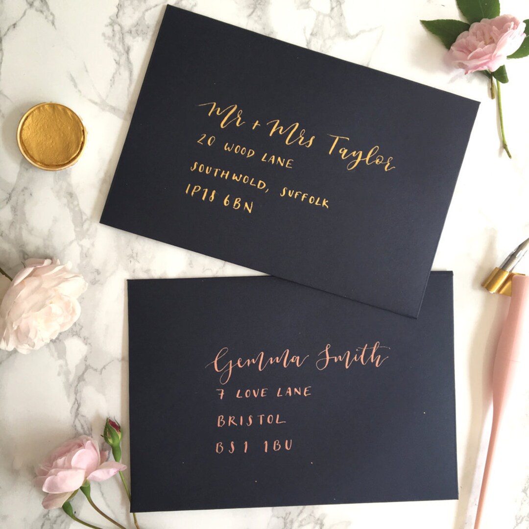 Calligraphy Envelope Addressing / C6 Envelopes / Choice of Colours ...