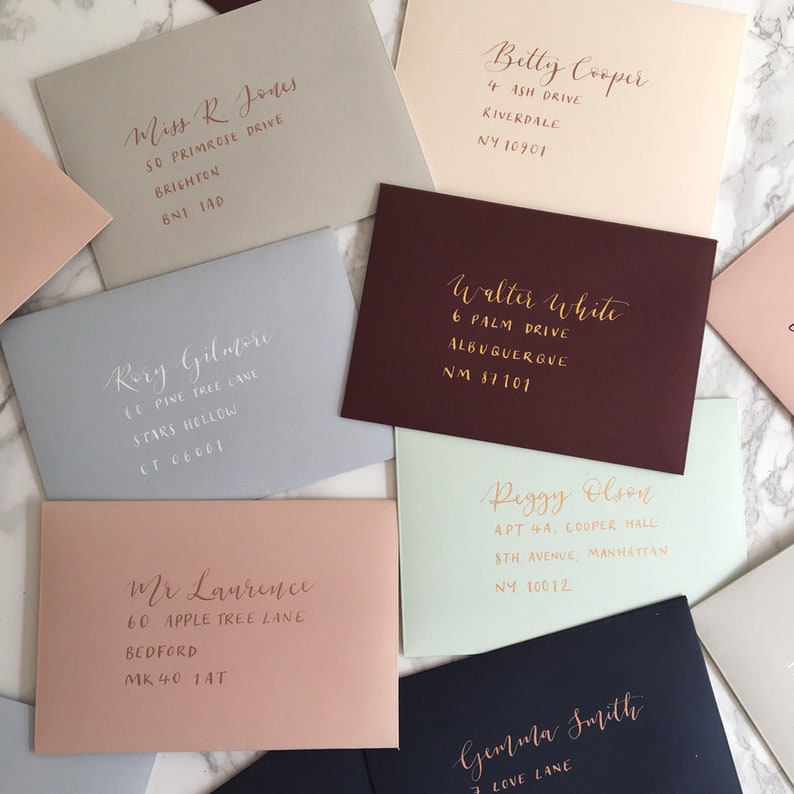 Calligraphy Envelope Addressing / C6 Envelopes / Choice of - Etsy UK