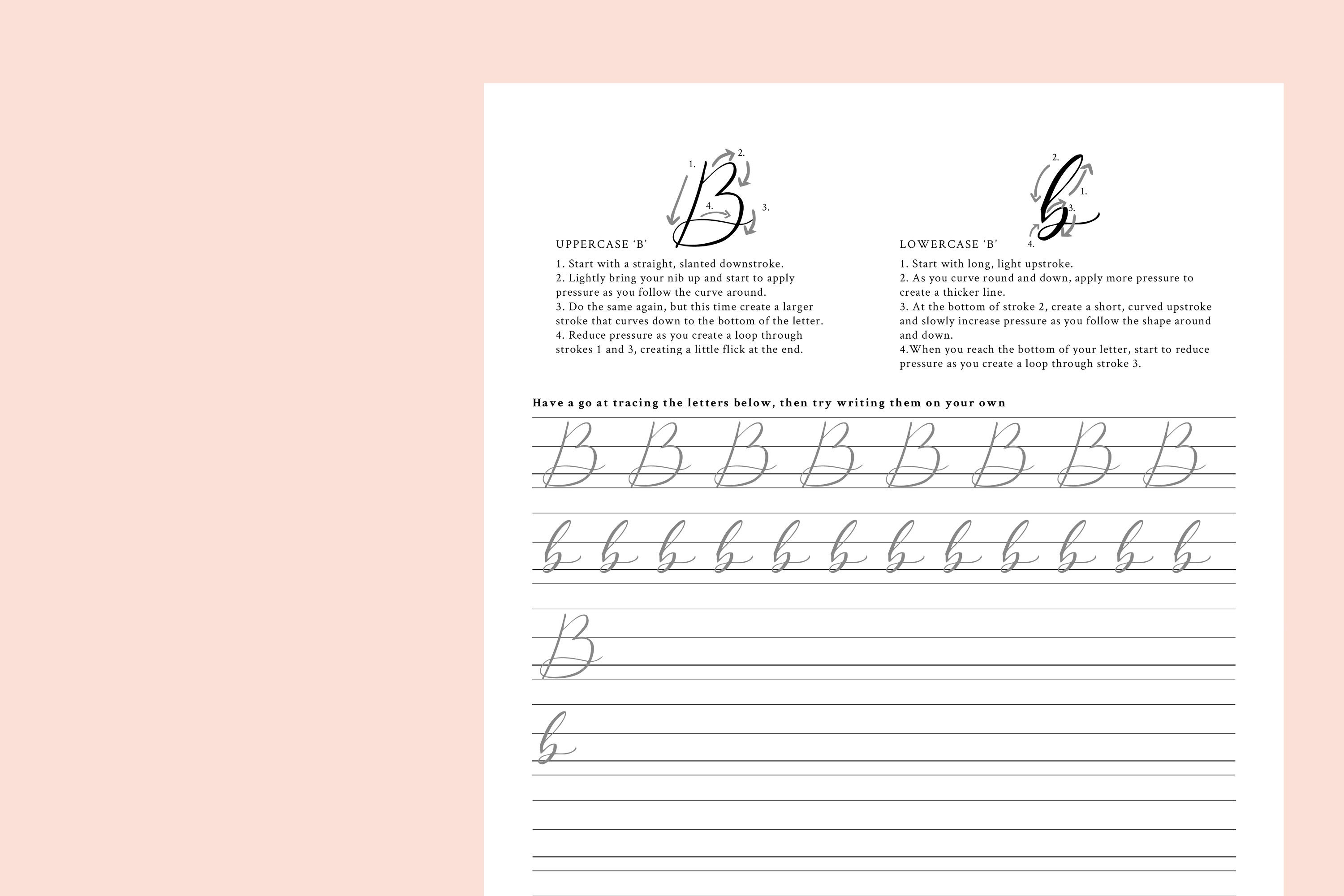 Printable Calligraphy Worksheets for Beginners - Dip Pen Calligraphy ...