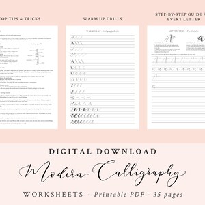 Printable Calligraphy Worksheets for Beginners - Dip Pen Calligraphy ...