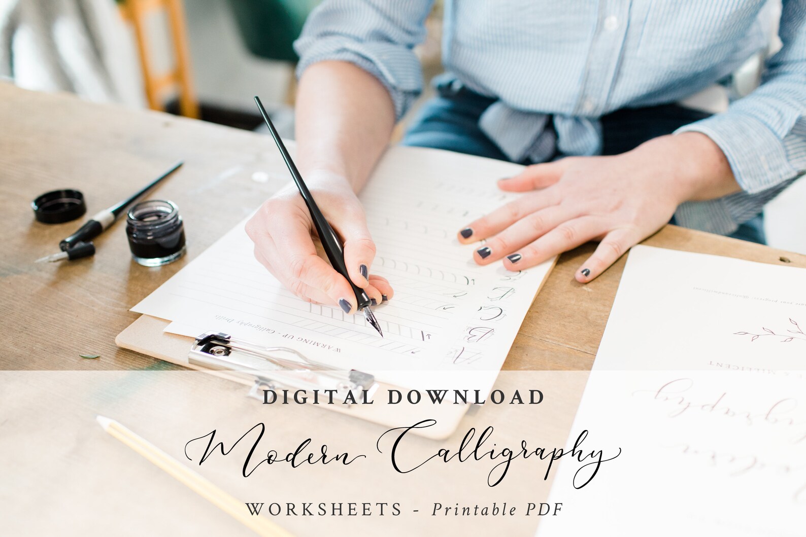 Printable Calligraphy Worksheets for Beginners - Dip Pen Calligraphy ...