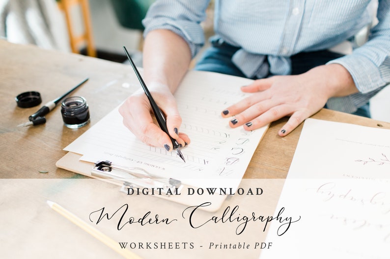 Printable Calligraphy Worksheets for Beginners - Dip Pen Calligraphy ...