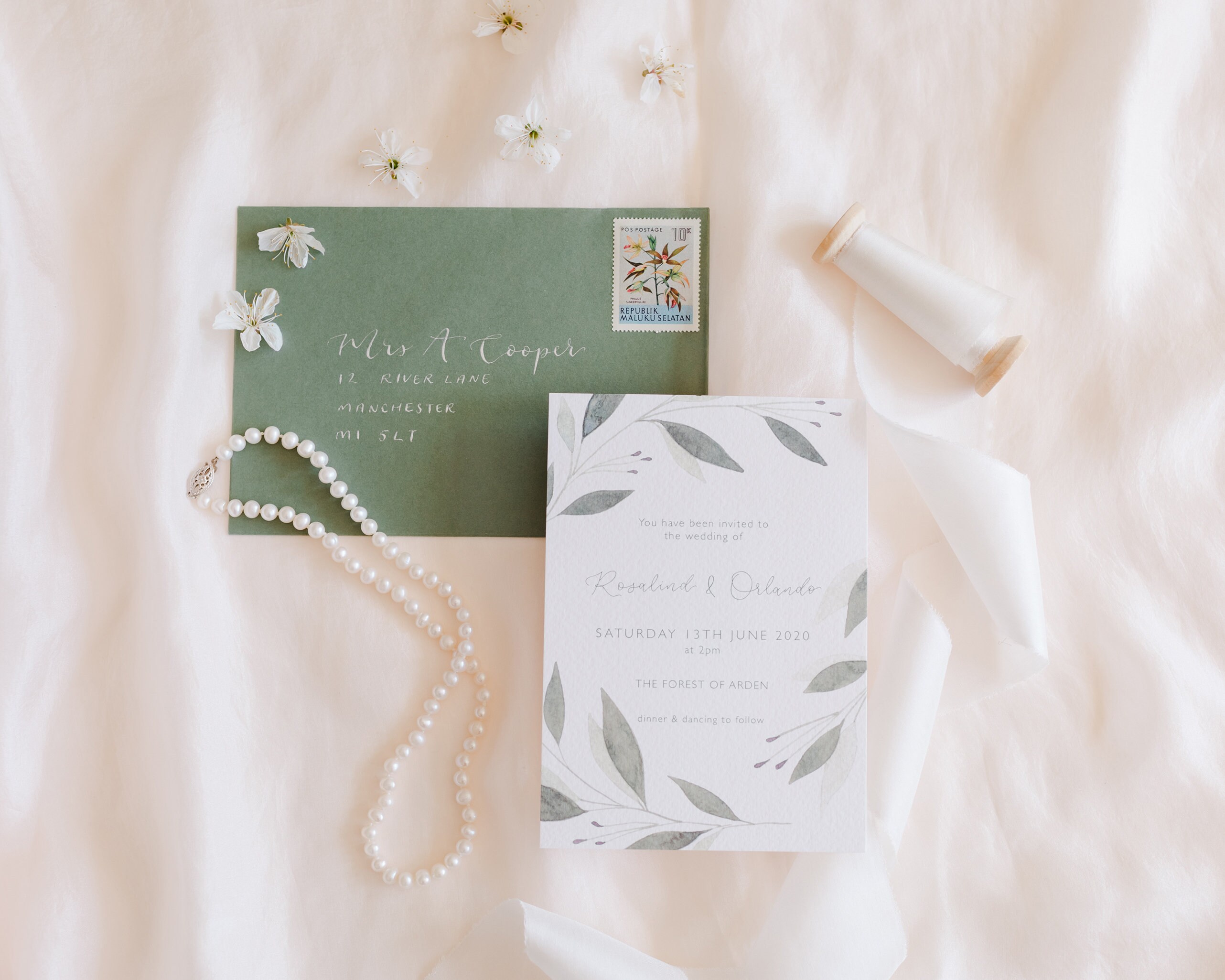 Watercolour Botanical Wedding Invitation Suite // Custom | Etsy