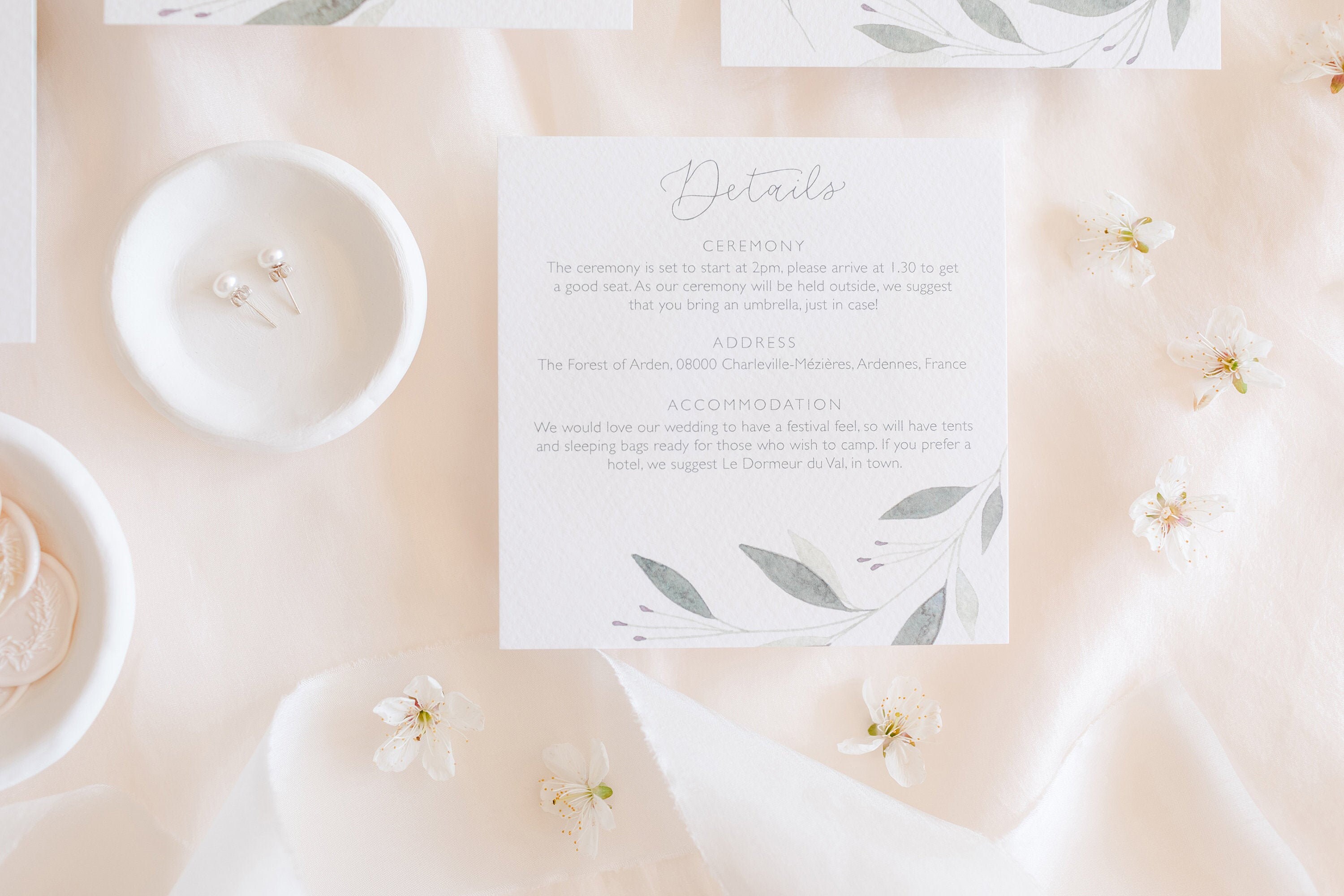 Watercolour Botanical Wedding Invitation Suite / Woodland - Etsy