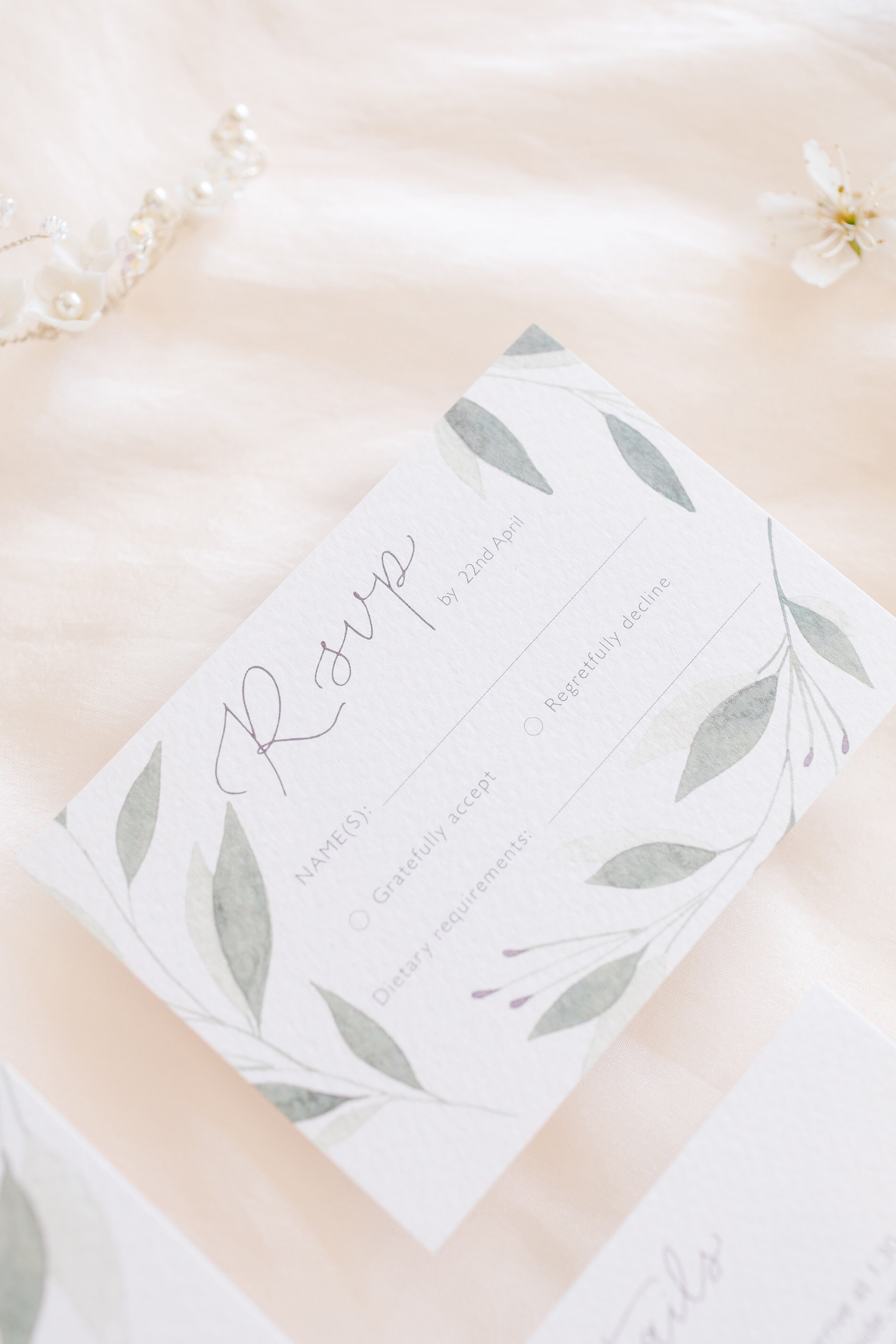 Watercolour Botanical Wedding Invitation Suite / Woodland - Etsy