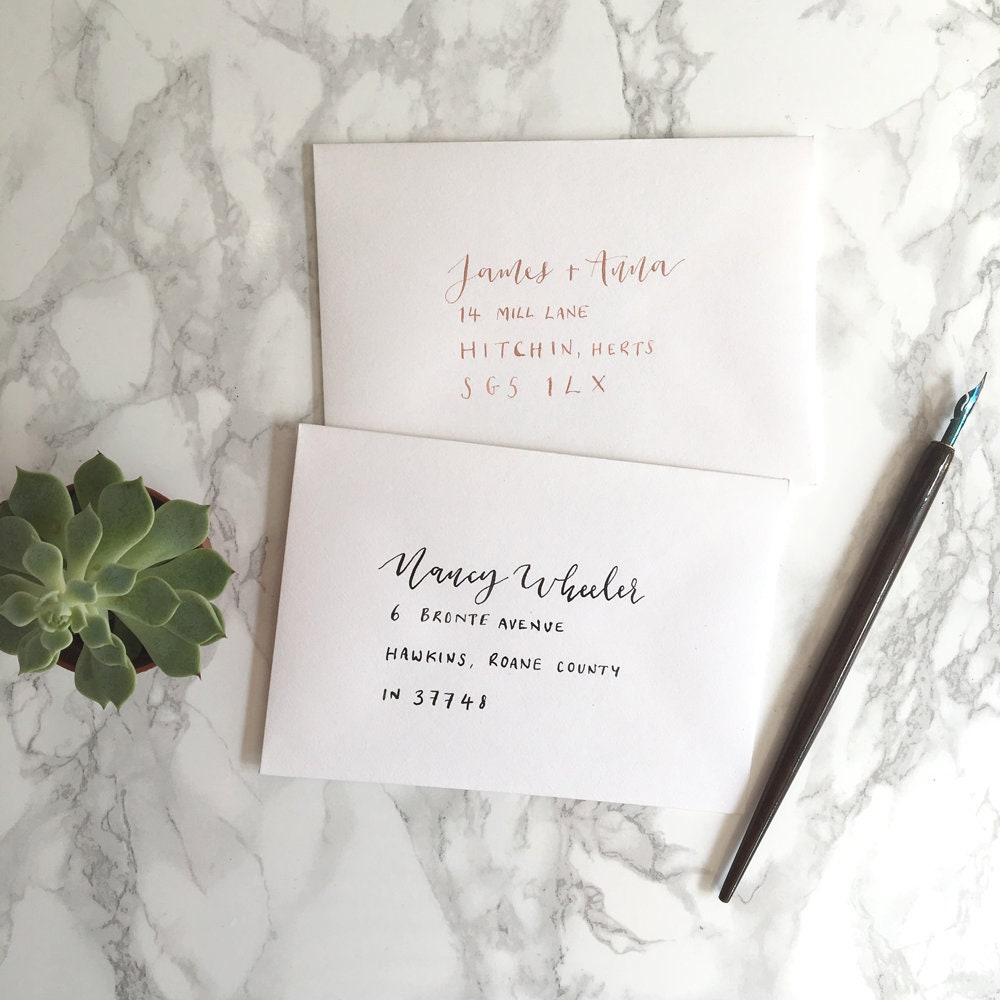 Calligraphy Envelope Addressing / C6 Envelopes / Choice of - Etsy UK