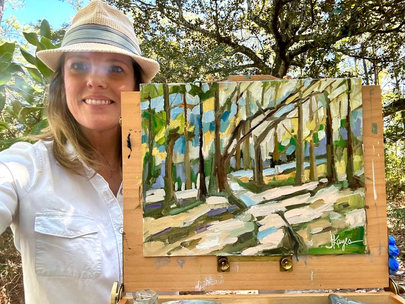 Original Plein Air Painting Oil on Panel Colorful Impressionist Art ...