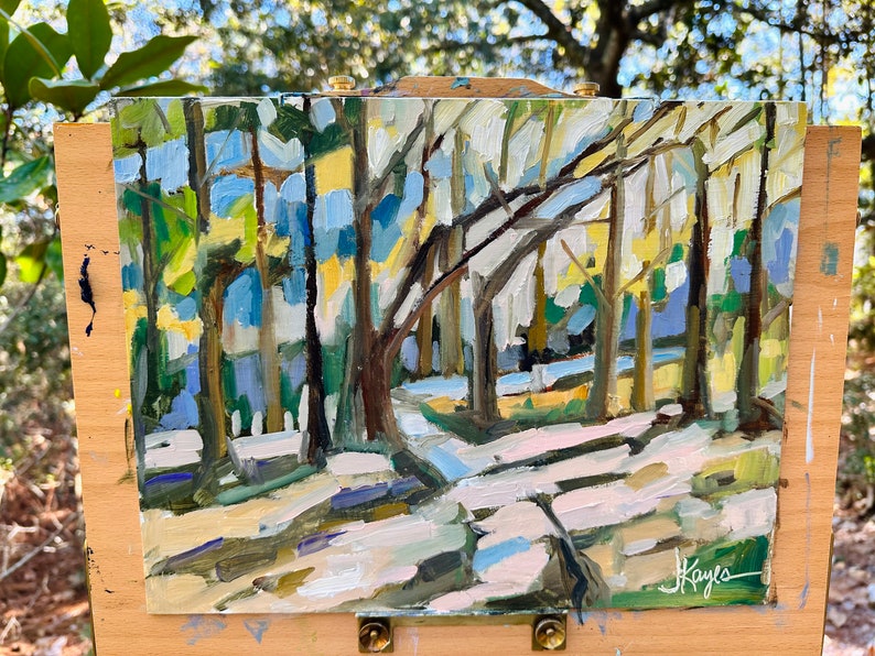 Original Plein Air Painting Oil on Panel Colorful Impressionist Art ...