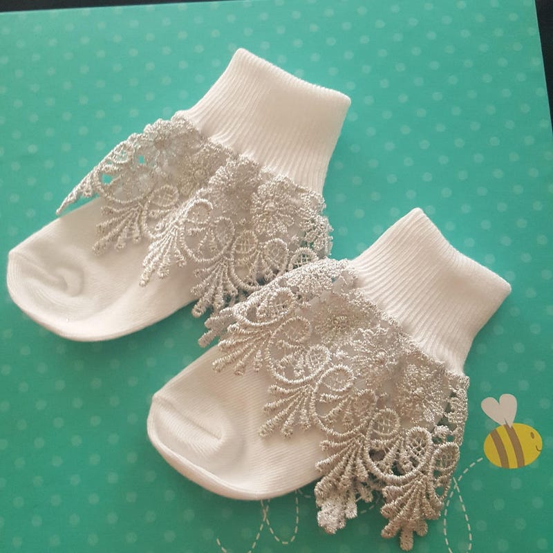White Lace Socks - Etsy