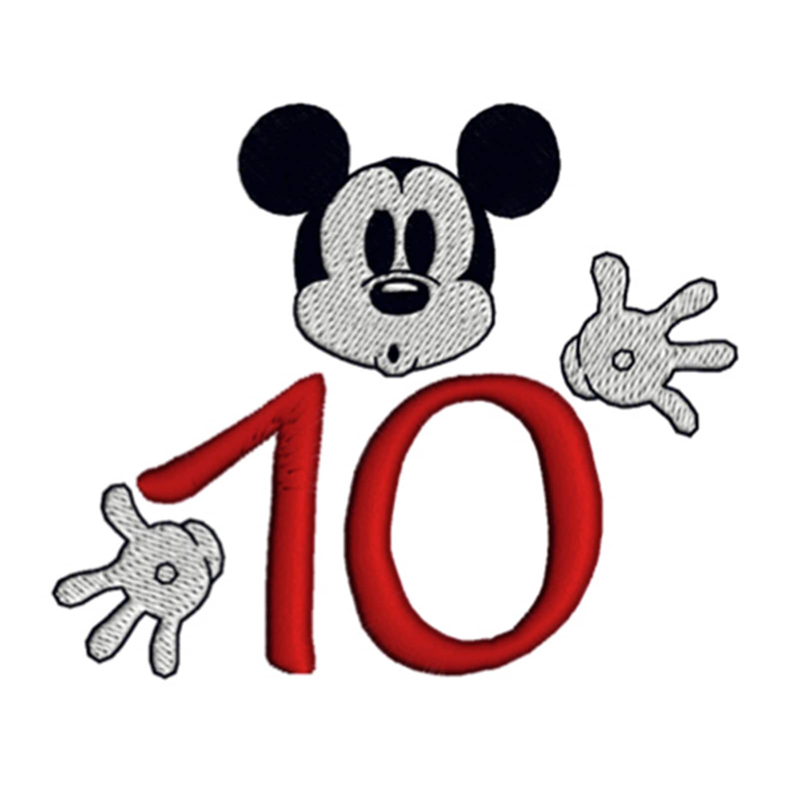 Mickey Mouse Number 10 Birthday Kids Children's Baby | Etsy