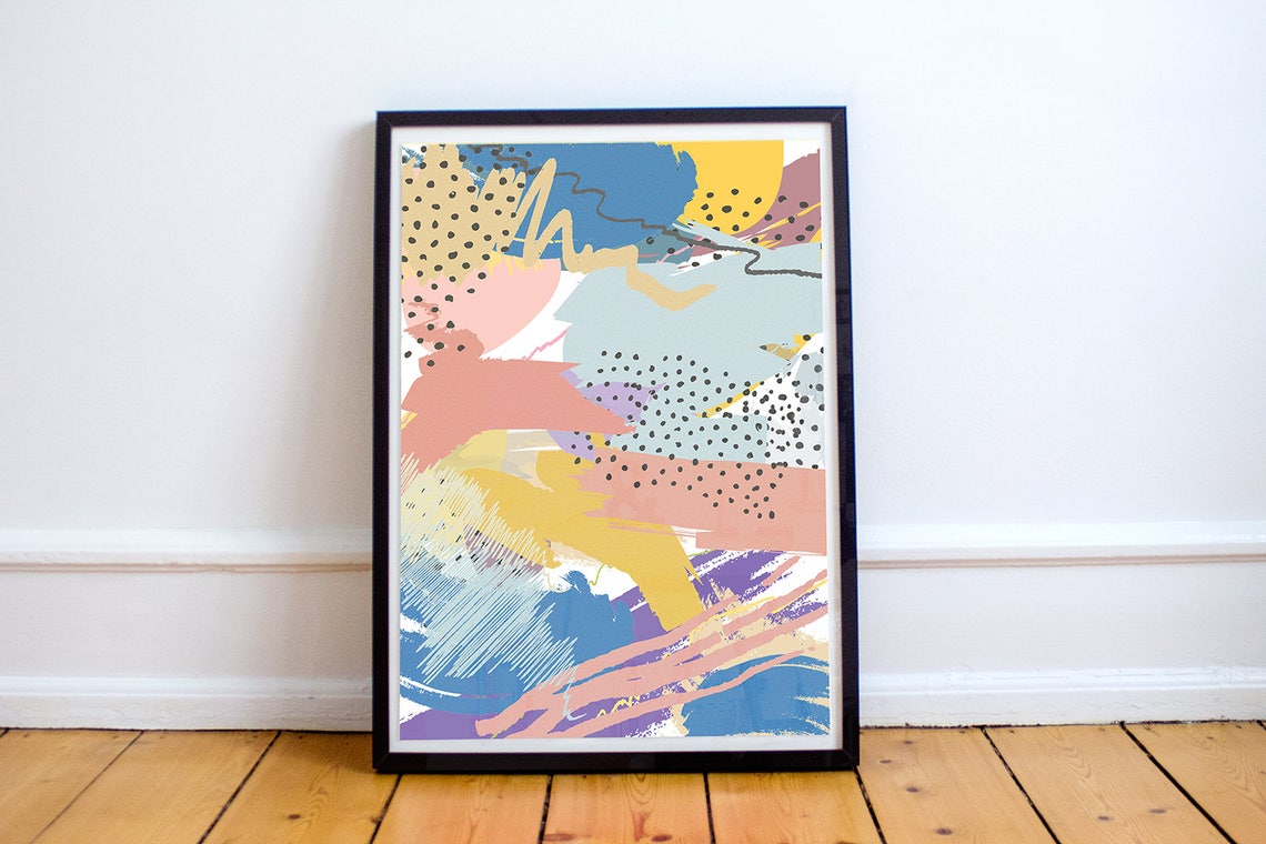 Printable Wall Poster Digital Download Abstract Art Fine | Etsy