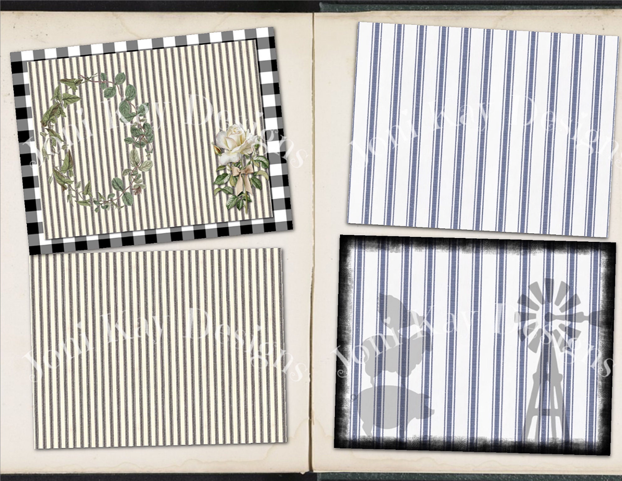 Rustic Farmhouse Cottagecore Digital Paper Set You Print Junk - Etsy