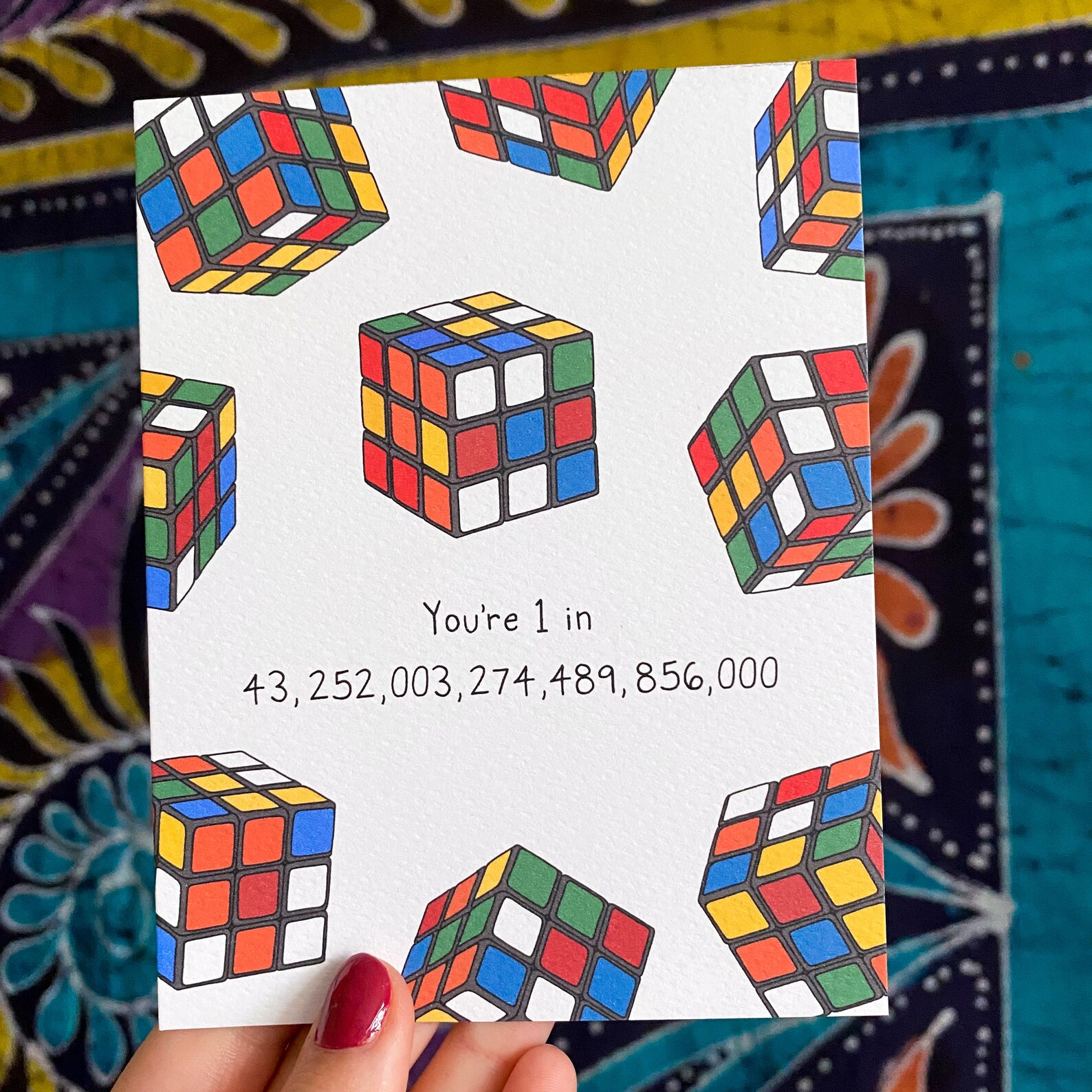 Rubik's Cube Card Birthday Card Anniversary Card - Etsy